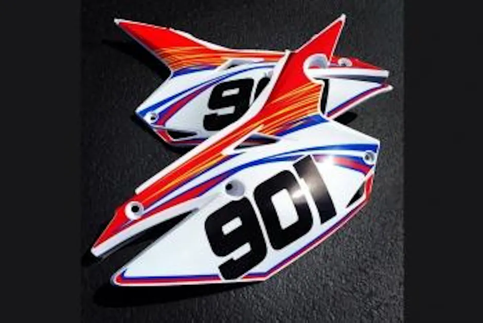 DeCal Works Introduces Restyled CRF250-450 Side Plate Plastics - Racer X
