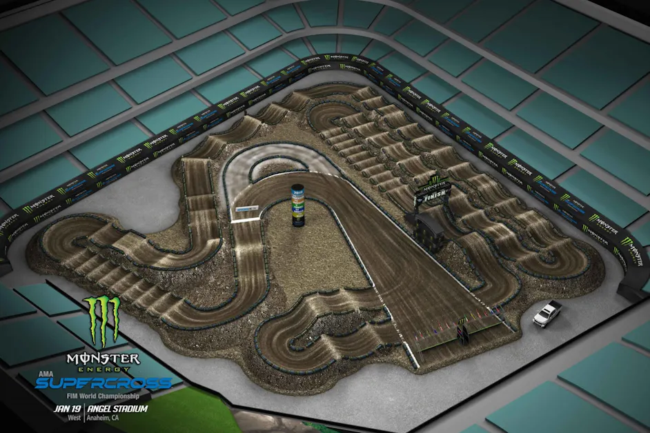 2019 Anaheim 2 Animated Track Map - Supercross - Racer X