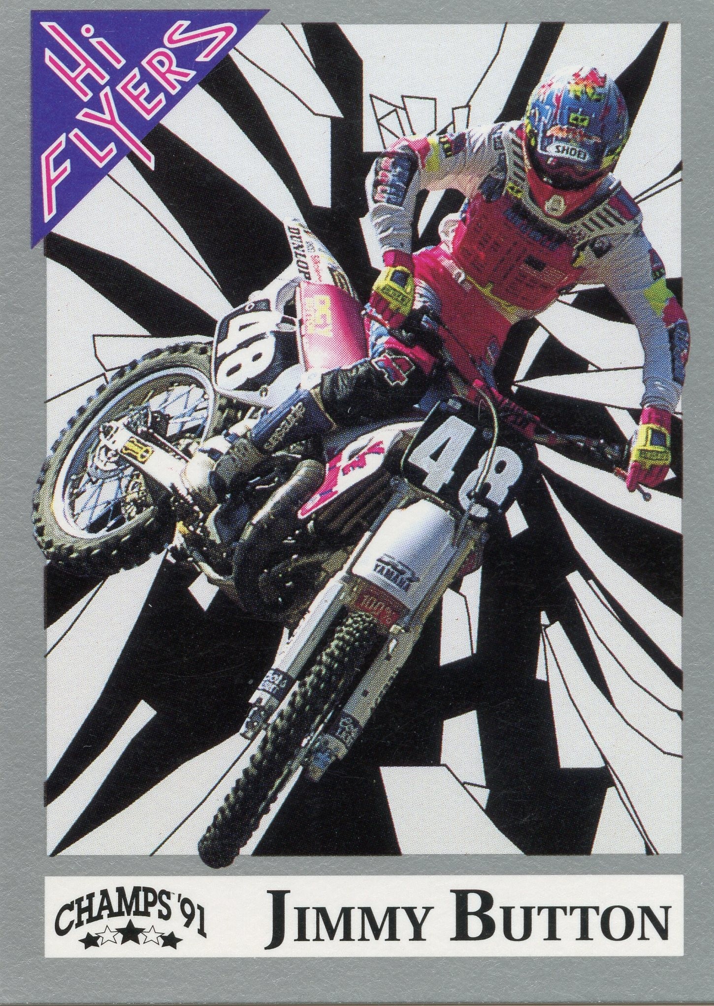 Jimmy Button and Lance Smail 1991 Hi Flyers Motocross Cards - Racer X