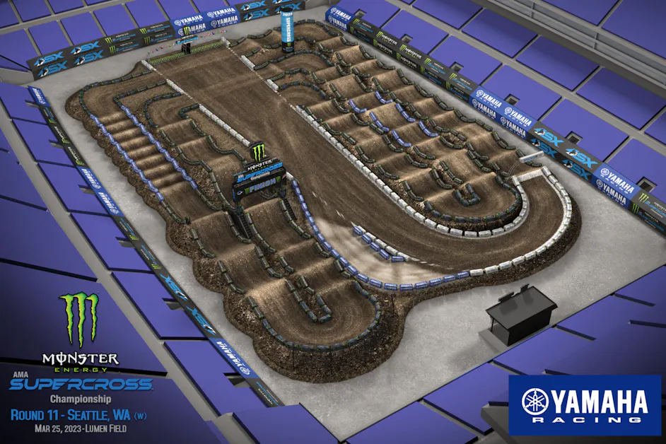 2023 Seattle Supercross Animated Track Map, Preview with Grant Harlan ...